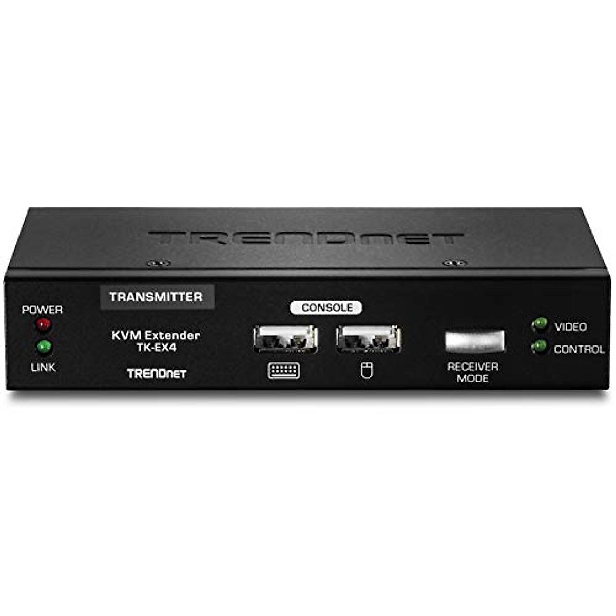 TRENDnet KVM Extension Kit, Extend Keyboard/Video/Mouse Controls, up to 100 Meters (328 ft.), Hot-Keys, Transmitter, Receiver, PS/2, VGA, TK-EX4