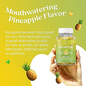 BeLive Magnesium Gummies 200mg - 60 Ct | Magnesium Glycinate Supplements for Relaxation, Stress Relief, and Sleep for Adults & Kids - Tasty and Tangy Pineapple Flavor