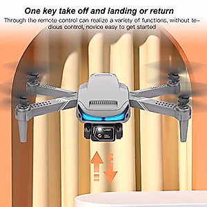 Cryfokt WiFi Foldable Rc Drone, LED Aerial Photography Aircraft with 4K HD Dual Camera, Headless Mode, One Button Return, DIY Route, Professional Quadcopter for Adults(Gray2)