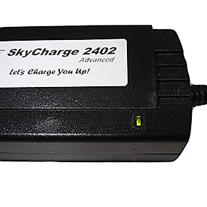 SkyCharge 2402 Advanced Charger for Bruno Stair Lift Stairlift SRE-1540, SRE-1550, SRE-2000, SRE-2010 Elite, CRE-2110 Curved, CRE-2100, SRE-2750 Models; Replaces OEM-2402, BCR-24018