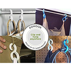 Fusionbrands GoHook All Purpose Household Hook, Portable Hook For Towels, Towel Holder, and Numerous Small Items in Kitchen, Bathrooms, Closets and on the go, S hook, Black