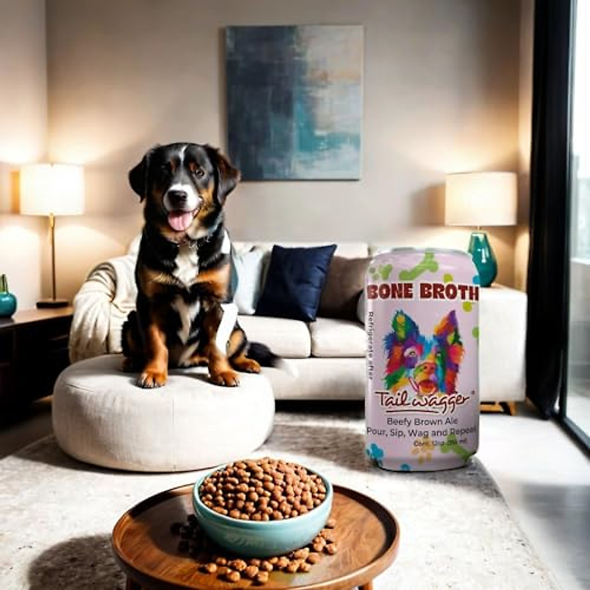 Tailwagger Beefy Brown Ale Bone Broth for Dogs, 12 oz