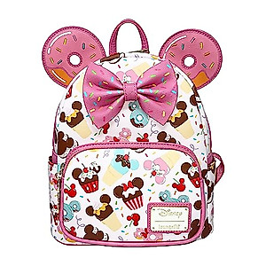 Loungefly Disney Mickey Mouse Cupcakes and Donuts Womens Double Strap Shoulder Bag Purse