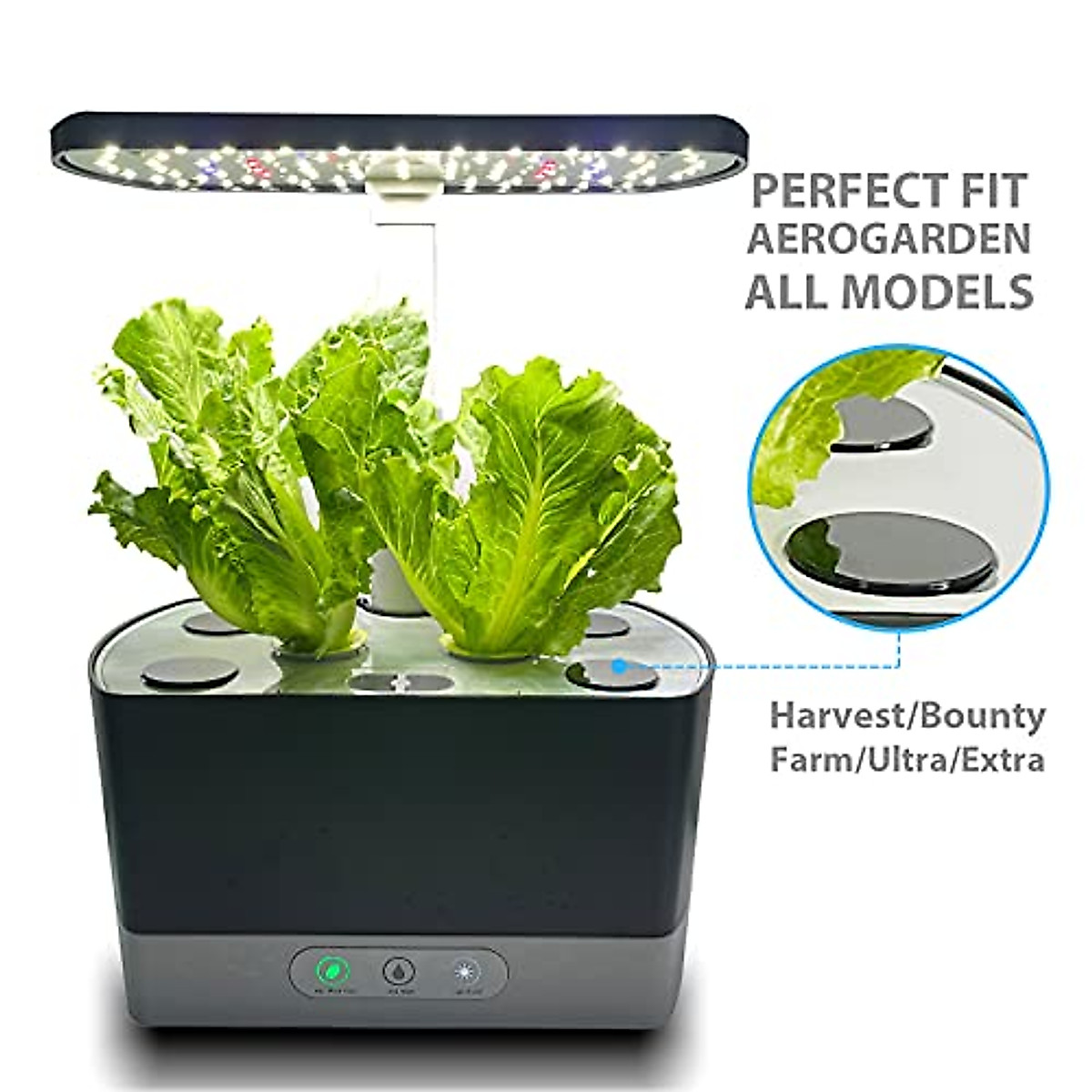 Ulrempart Plant Spacer Kit (25 Pack) for AeroGarden Plant Deck Openings, Platform Spacer Cover Lid Accessories, Compatible with Harvest, Bounty, Farm, Extra, Ultra all Models Grow Deck Openings, Black