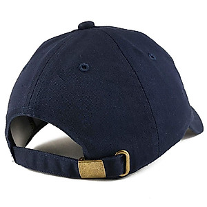 Trendy Apparel Shop World's Best Grandpa Embroidered Low Profile Soft Cotton Dad Hat Cap - Navy