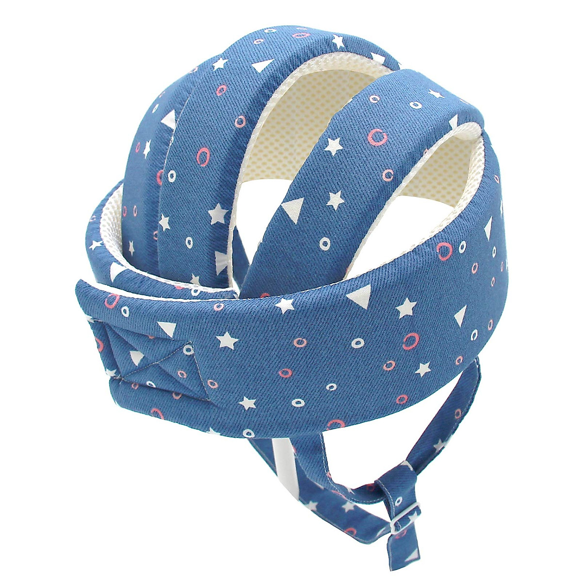 Ocanoiy Baby Safety Helmet Toddler Children Headguard Infant Head Cushion Protective Harnesses Cap Soft Adjustable Kid Safety Hat Head Protector (Starry Blue)