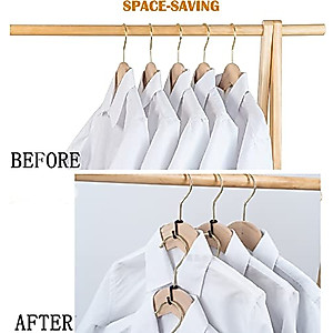 Koobay Clothes Hanger Connector Hooks, 36PCS, Clothes Hanger Organizer Mini Space Saver Hangers Clothes Hanger Extender Cascading Connection Hooks for Wooden/Velvet/Metal/Plastic Hangers (Black)