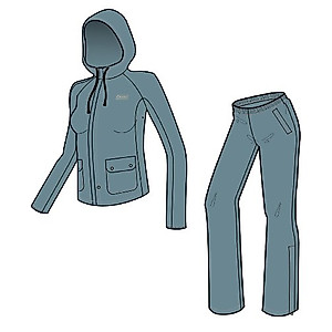 Coleman Womens PVC/Poly Rain Suit, Light Blue, X-Large