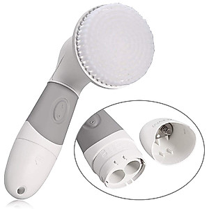 Facial Cleansing Brush 4 in 1 Kit Microdermabrasion Exfoliation Electric Waterproof Makeup Cleanser with 4 Brush Heads for Blackhead Remover Acne Dead Oily Sensitive Dry Skin