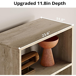 IRONCK Industrial Bookshelves and Bookcases with Doors 11.8 in Depth Set of 2 Floor Standing 5 Shelf Display Storage Shelves Bookcase Home Decor Furniture for Home, Office, Living Room, Bedroom