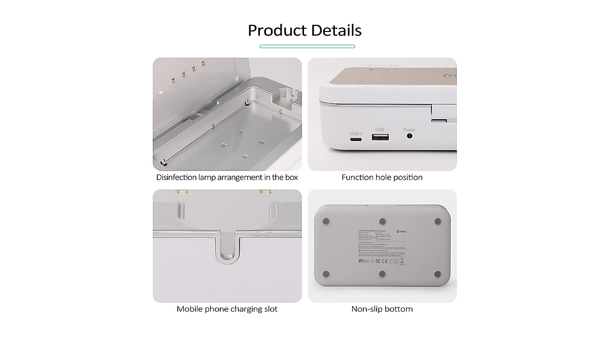 UV Sterilizing Box with Wireless Charger - Sanitize & Charge