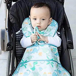 Bumkins Bibs, Baby Bibs for Girl or Boy, Baby and Toddler Bib for 6-24 Months, Waterproof Fabric Baby Bib SuperBib, Oversized Full Cover, for Babies Eating – Dinosaurs