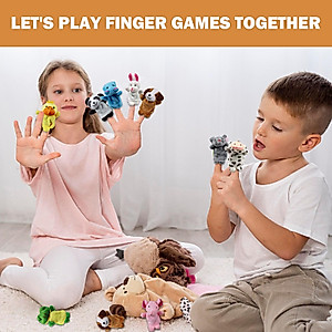 5 PCS Finger Puppets for Kids Toddlers Ages 1-3 3-5 4-8, Mini Plush Animals Baby Finger Puppet Toys, Show Theater Props, Small Prize Box and Bulk Party Favors for Kids, Toddlers