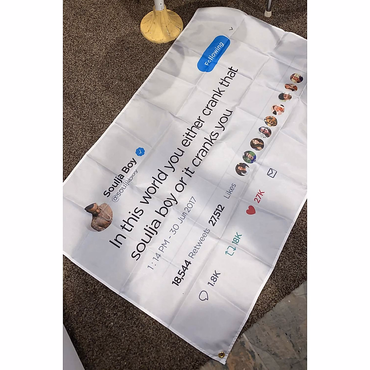 Probsin In This World You Either Crank That Soulja Boy Flag,3x5 Feet Banner,Funny Poster UV Resistance Fading & Durable Man Cave Wall Flag with Brass Grommets for College Dorm Room Decor