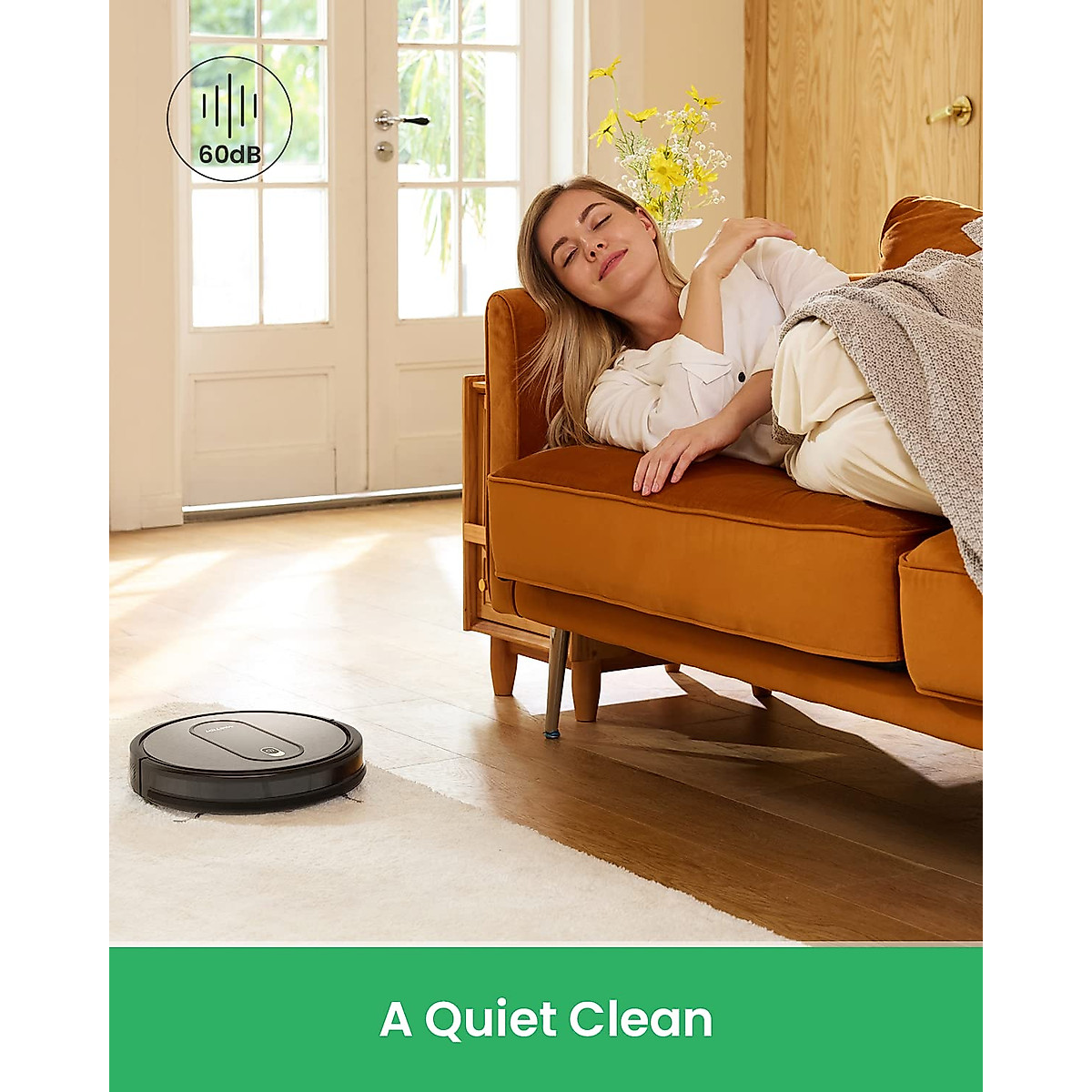 Vactidy Robot Vacuum with 2000Pa Suction Power, 2.4GHz WiFi/App/Alexa/Siri Control, Self-Charging Robotic Vacuum Cleaner for Low Carpet, Pet Hair, Hard Floors