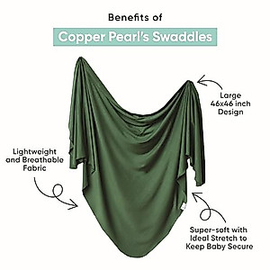 Copper Pearl Large Premium Knit Baby Swaddle Receiving Blanket Honeycomb