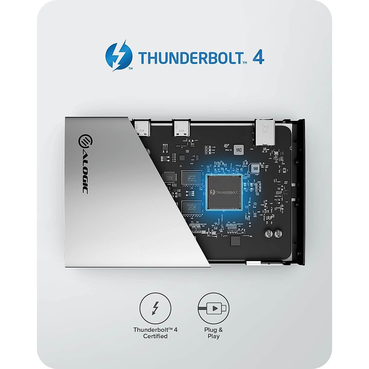 Alogic TB4H3TB Thunderbolt 4 Blaze Dock Compact Hubtriplethunderbolt Output