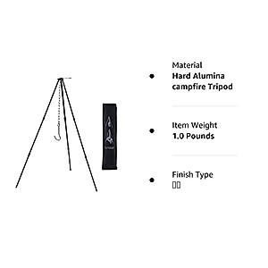 Camping Tripod Campfire Cooking Dutch Oven Tripod Mini Adjustable Grill Tripod Cooker Campfire Grill Stand Tripod Grilling Set Cooking Lantern Tripod Hanger with Storage Bag for Outdoor Activities