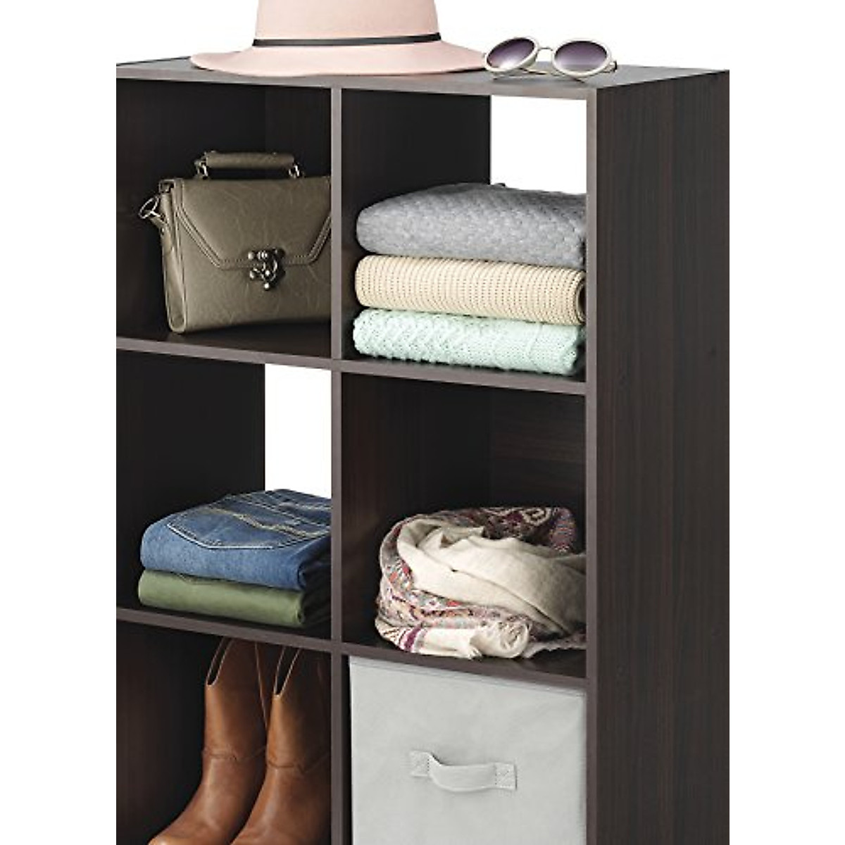 Whitmor 6 Cube Organizer, Espresso