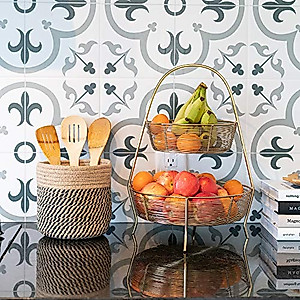 Hanging Basket - Wall Hanging Basket for Organizing - Hanging Wall Basket - Hanging Woven Wall Basket - Hanging Storage Basket - Small Baskets for Wall Decor - Wicker Wall Basket - Woven Basket