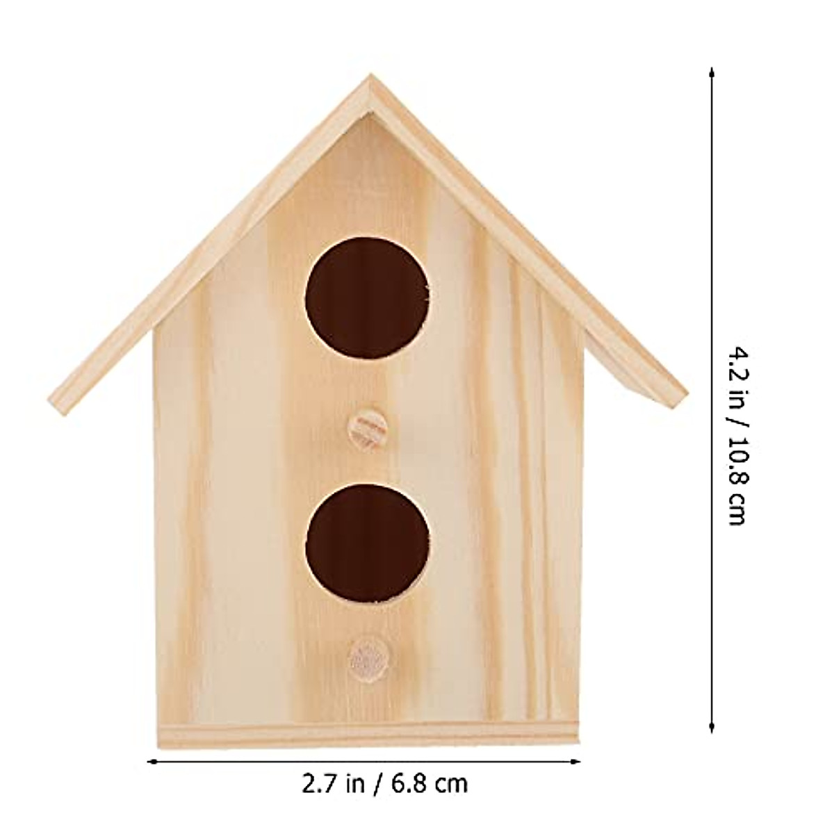 DOITOOL 2pcs Wooden Bird Nest Box Bird House Parrot Breeding Box Cage Wood Bird Nest for Budgie Parakeet Cockatiel Conure Canary Finch Dove Lovebird