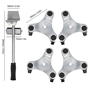 Furniture Dolly,Silver Lifter Moving Plate Furniture Lift Mover Tool Furniture Transport Set for Moving Heavy Furniture Refrigerator Sofa,Heavy Objects Bearing 400KG