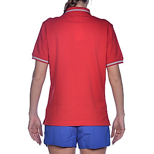 Arena Standard Team Line Short Sleeve Polo Shirt for Men and Women, Red, M