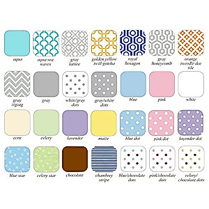 American Baby Company 100% Natural Cotton Percale Fitted Portable/Mini Crib Sheet, Orange Tweedle Dee Tile, Soft Breathable, for Boys and Girls