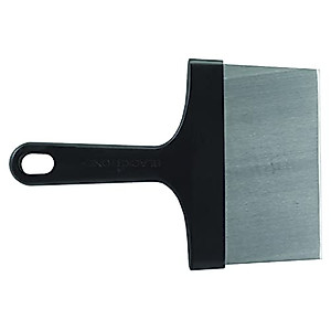 Blackstone 5061 Griddle Heavy Duty Flat Top BBQ Grill Scraper for Cleaning – Stainless Steel Metal Construction with Long Handle – Multipurpose Kitchen Food Scraper & Chopper Accessories, Black
