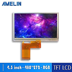 SANZAMELIN 4.3 inch TFT LCD Display IPS Model 480x272 Resolution RGB Interface with resistive Touch Screen