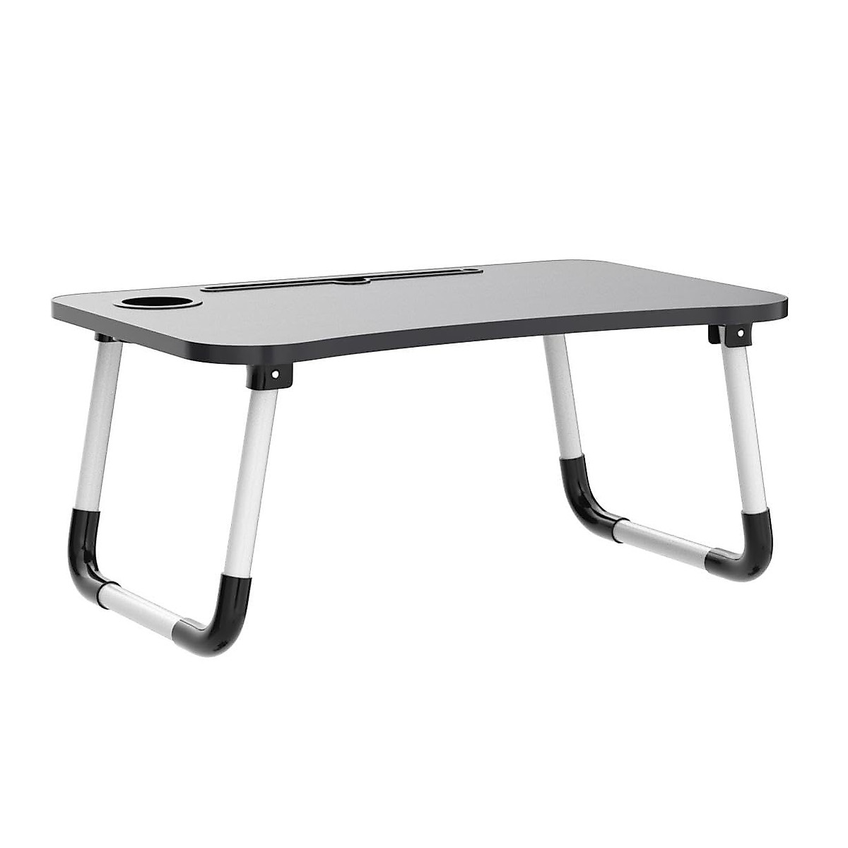 Foldable Laptop Bed Table Lap Desk, Bed Tray Laptop Desk with Cup Holder and Slot, Laptop Stand for Bed, Laptop Tray for Eating Breakfast, Working, Watching Movie on Bed/Couch/Sofa/Floor