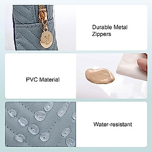 Bunnychill TSA Approved Toiletry Bag With Handle Strap,2 Pack PVC Clear Cosmetic Bags for Women Men, Carry on Airport Airline Compliant Bag,waterproof Transparent Makeup Travel Bags(2pack-Blue)