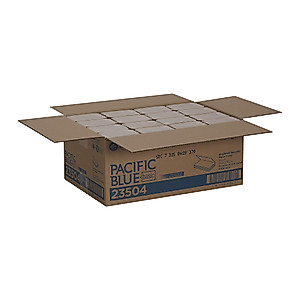 Pacific Blue Basic S-Fold Recycled Paper Towels by GP PRO (Georgia-Pacific); Brown; 23504; 250 Towels Per Pack; 16 Packs Per Case (4000 Total); 9.20" x 10.27