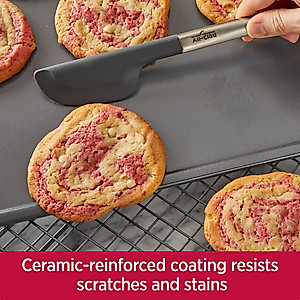 All-Clad Pro-Release Nonstick Bakeware Set 3 Piece Oven Safe 450F Half Sheet, Cookie Sheet, Muffin Pan, Cooling & Baking Rack, Round Cake Pan, Loaf Pan, Baking Pan Grey