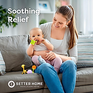 Silicone Teething Toys - Sensory Balls for Babies 0-6 Months - 6-12 Months -Soft Teethers for Baby Soothing and Calming Sensory Teether Toys 5 Pack