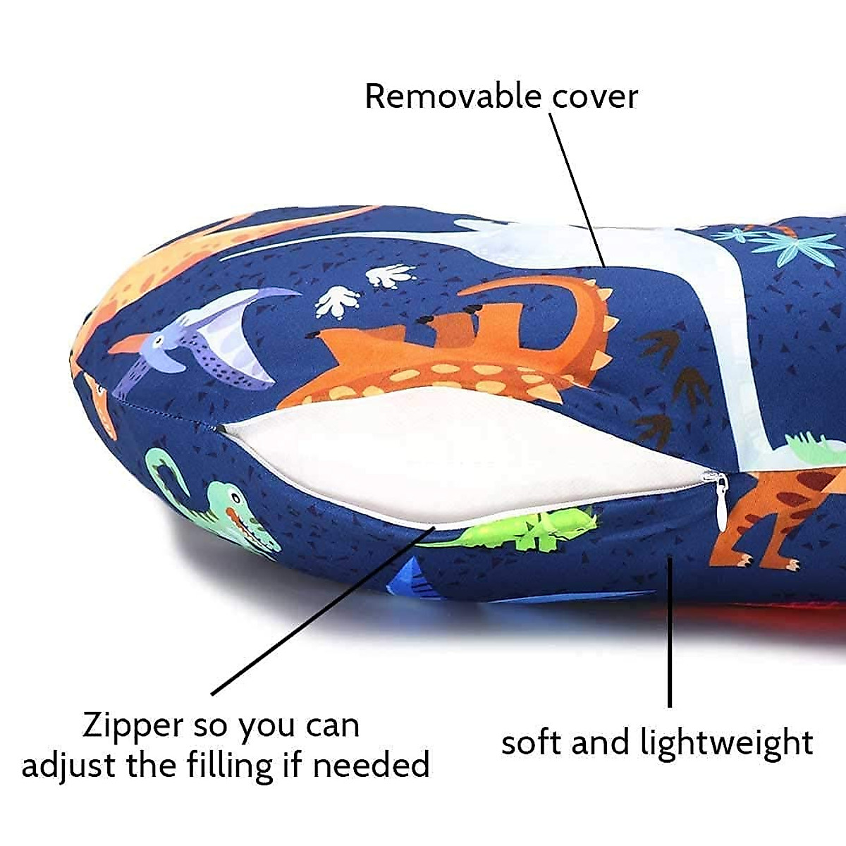 Dinosaur Baby Car Seat Canopy and Nursing Pillow Cover 2 Pack Set for Boys and Girls