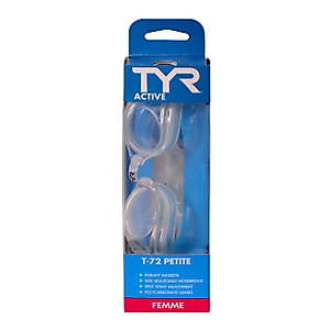 TYR Femme T-72 Petite Performance Goggle (Clear/Ice Blue)