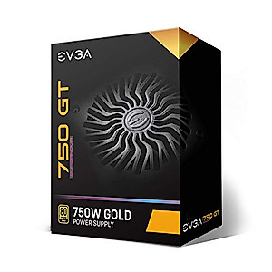 EVGA 750 GT, 80 Plus Gold 750W, Fully Modular, Auto Eco Mode with FDB Fan, 100% Japanese Capacitors, 7 Year Warranty, Includes Power ON Self Tester, Compact 150mm Size, Power Supply 220-GT-0750-Y1