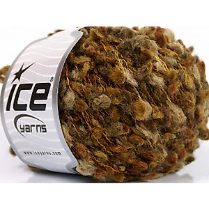 Bobble Browns - Sale Boucle Wool Blend Yarn - 50 Grams (1.75 Ounces) 65 Meters (71 Yards)