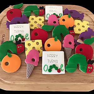 3dcrafx Cartepilla Worm Cookie Cutter and Stamp Set for Baby Shower, Cookie Mould, Professional Baking Dough Tools