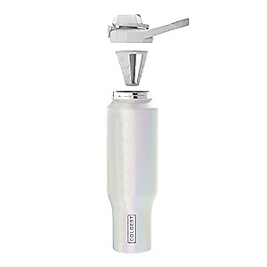 COLDEST Sports Water Bottle - 3 Lids (Chug Lid, Straw Lid, Handle Lid) Tumbler with Handle on Lid Water Bottles Cup Vacuum Insulated Stainless Steel, Fits Cirkul Lid (46 oz, Cosmic Ice Glitter)