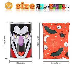 Erweicet 13 PCS Halloween Carnival Can Bean Bag Toss Games for Kids Adults Trick or Treat Decoration Family Games Party Favors Supplies Homeschooling Backyard Game