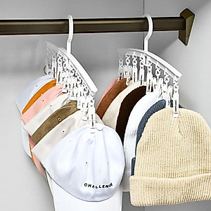 Clip & Drip Hangers, 3 Clothes Drying Hanger with Clips, Rotating Bra-Hanger-Space-Saving for Closet, Underwear and Socks Drying Rack Clip Set for Drying Socks, Towels, Underwear, Diapers