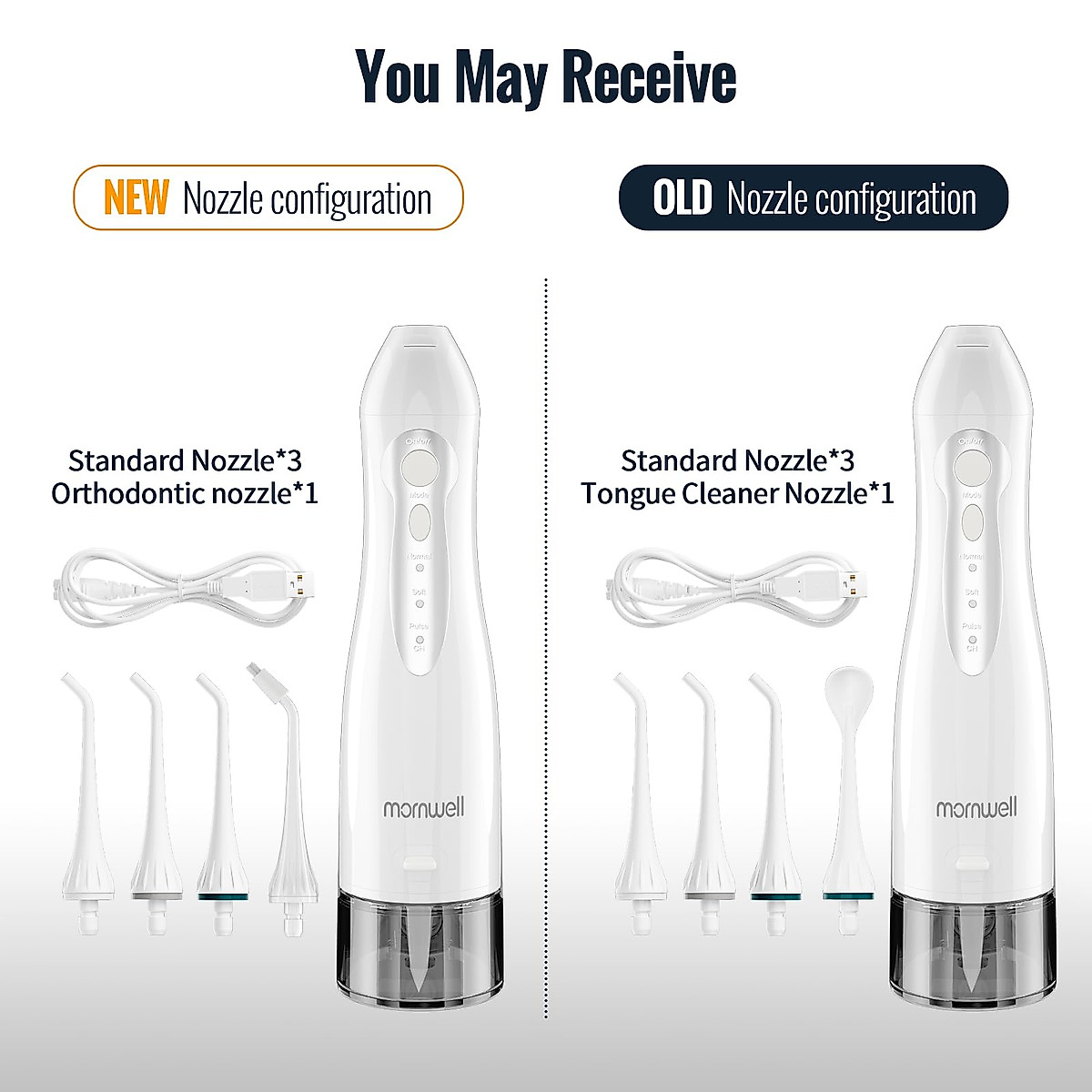 Water Flosser, Teeth Cleaner 330ML 3 Modes Portable Dental Oral Irrigator USB Rechargeable Electric Dental Flosser for Teeth Braces Bridges Care Home Travel