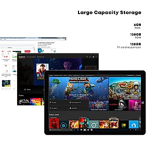 CHUWI Hi10 X Tablet PC, 10.1" Touchscreen 1920x1200P (6GB RAM 128GB Storage) Intel N4120 Processor, 2-in-1 Convertible, 5MP and 2MP Cameras, Windows 10