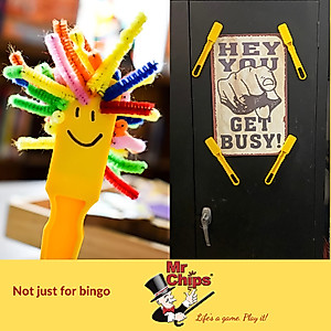 MR CHIPS Made in USA 6 Magnetic Wands Plus 1000 Bingo Colors