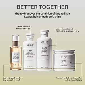 Keune Care Satin Oil Conditioner, Moisturizing & Shine-Enhancing Conditioner for All Hair Types, 8.5 Fl Oz