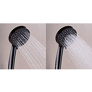 5 Function Handheld Shower Head - High Pressure Bath Spa Fixture, 4" Oil Rubbed Bronze Finished