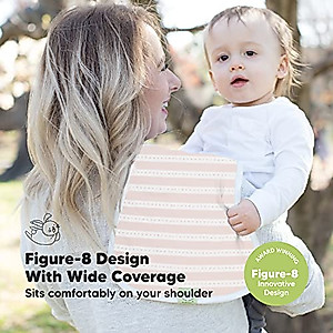 5-Pack Organic Burp Cloths for Baby Boys and Girls - Ultra Absorbent Burping Cloth, Burp Clothes, Newborn Towel - Milk Spit Up Rags - Burpy Cloth Bib for Unisex, Boy, Girl - Burp Cloths (Sweet Charm)