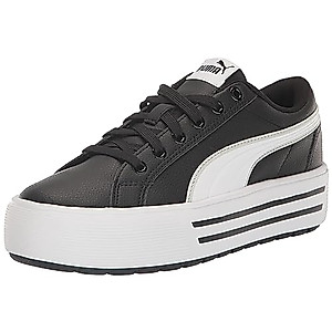 PUMA Women's KAIA 2.0 Sneaker, PUMA Black-PUMA White-Ash Gray, 8